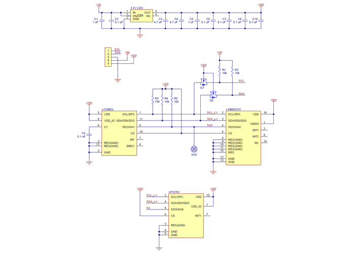 AltIMU-10 v5 Gyro, Accelerometer, Compass, and Altimeter (LSM6DS33 ...