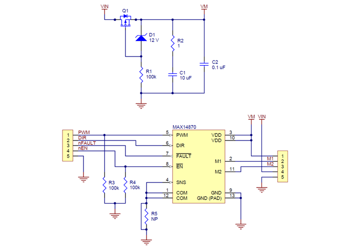 MAX14870 Single Brushed DC Motor Driver Carrier