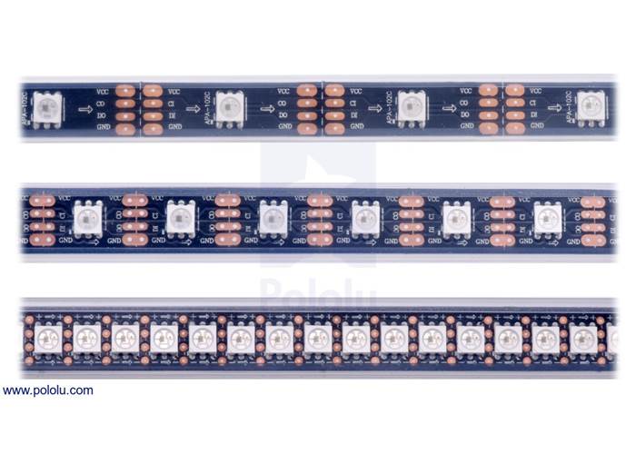Addressable High-Density RGB 72-LED Strip, 5V, 0.5m (SK9822)