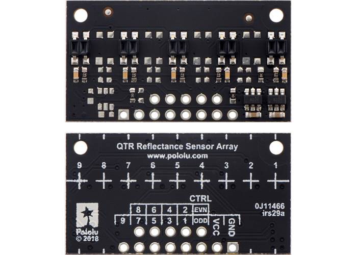 QTR-MD-05RC Reflectance Sensor Array: 5-Channel, 8mm Pitch, RC Output