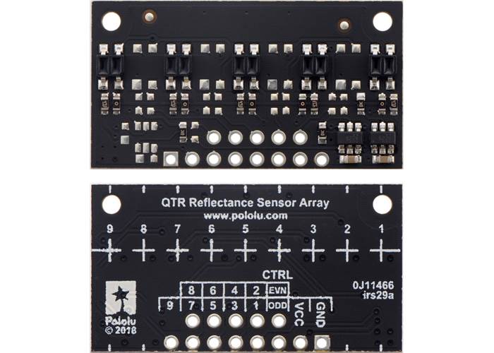 QTR-MD-05A Reflectance Sensor Array: 5-Channel, 8mm Pitch, Analog Output