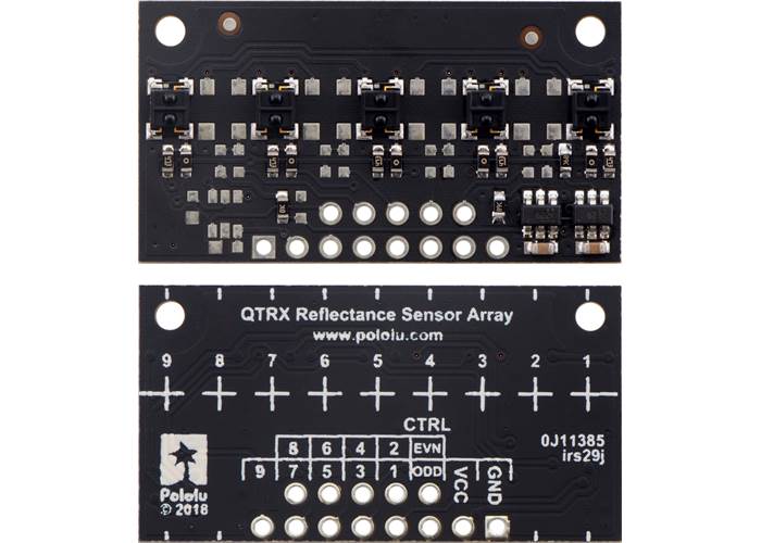 QTRX-MD-05A Reflectance Sensor Array: 5-Channel, 8mm Pitch, Analog ...