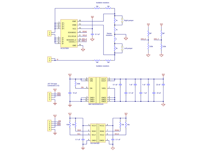 ACS37800KMACTR-030B3-I2C Power Monitor Carrier with Secondary I²C Isolation
