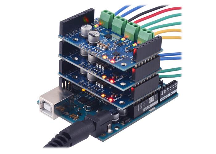 Motoron M3S550 Triple Motor Controller Shield for Arduino (Connectors ...